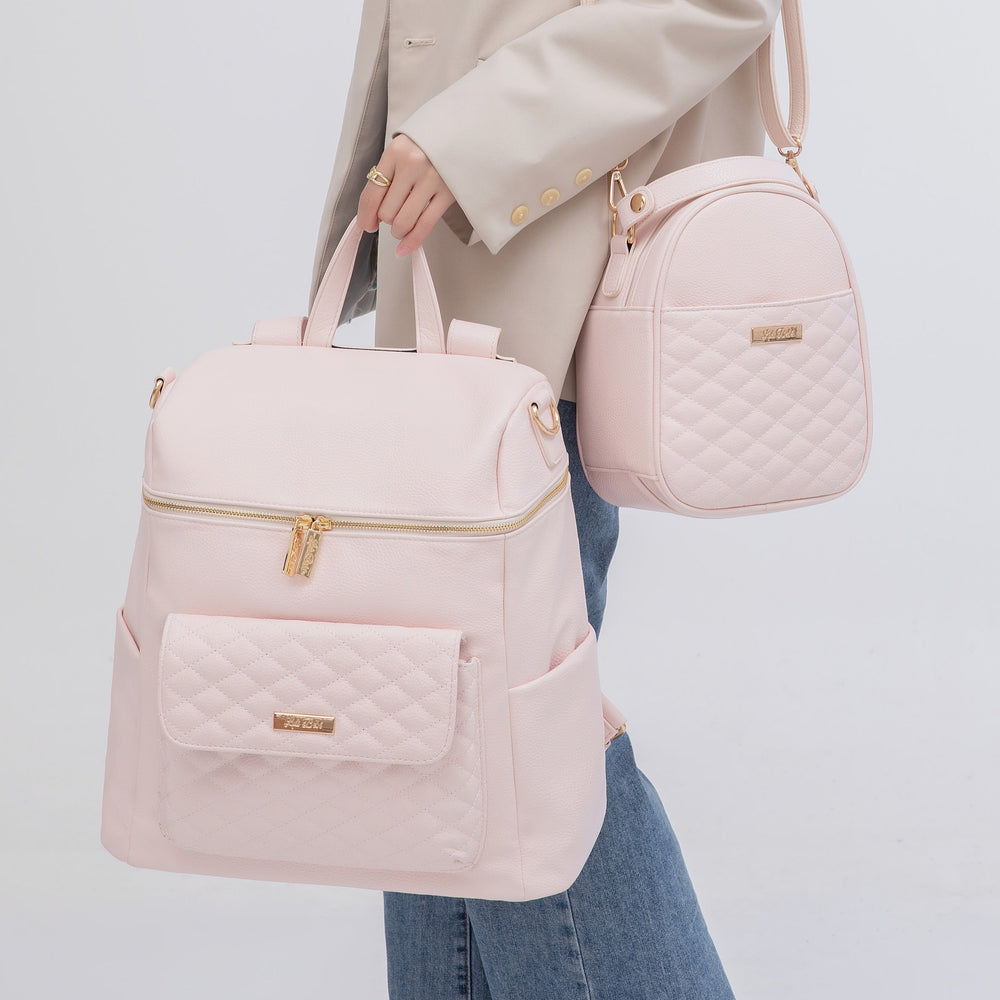 Pink Diaper Bag Backpack for Moms | Luli Bebé